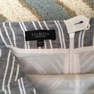 Talbots | Skirts | Talbots Linen Striped Aline Skirt 2wp | Poshmark
